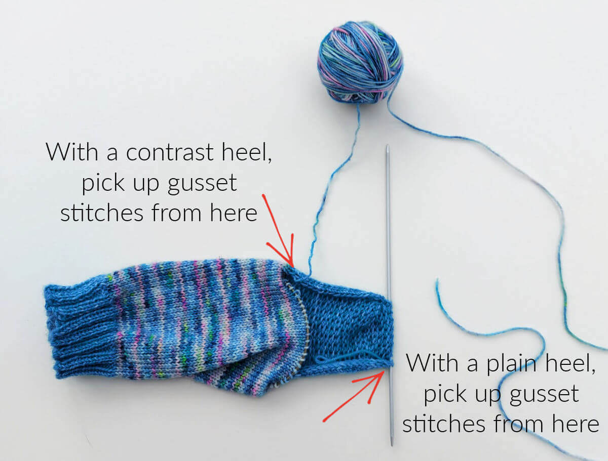 Avoiding colour pooling and flashing on sock gussets – Winwick Mum