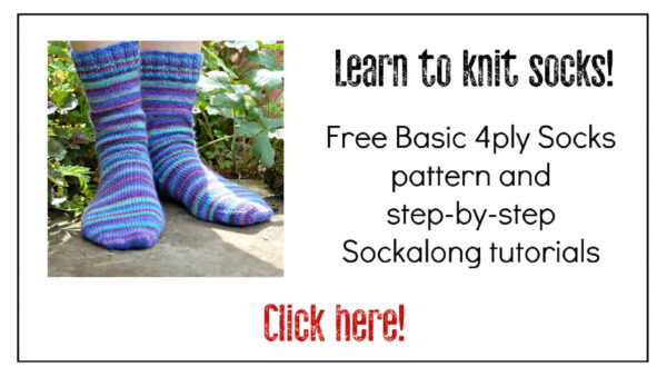 Basic 4ply Socks pattern and tutorial - easy beginner sock knitting ...